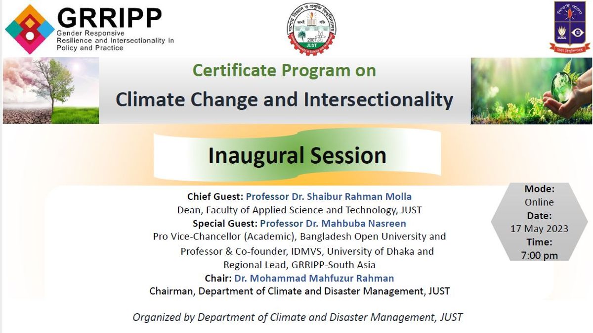 Final Dissemination Event of the Certificate Program on 'Climate Change ...